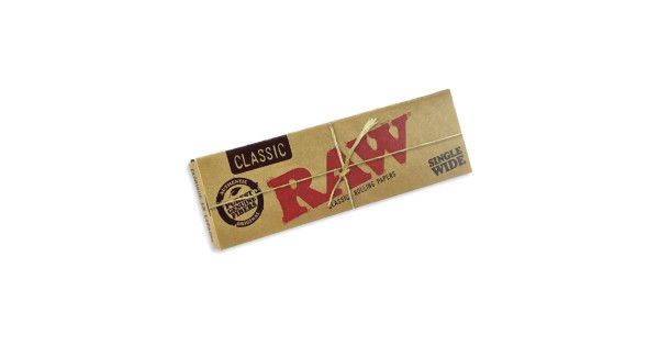 Raw Classic Single Wide Rolling Paper - Buy Online at Smoky Dogg Store